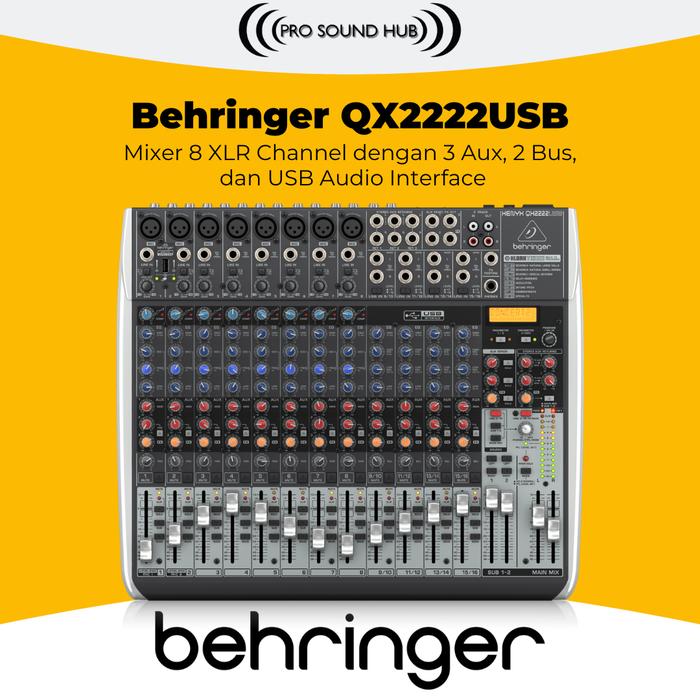 Jual Behringer QX2222USB 8 Channel 22 Input QX-2222 QX2222 USB Audio ...