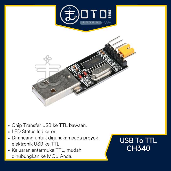 Jual USB To TTL CH340 Module CH340G Serial Converter UART 3.3V Modul 5V - Kota Malang - Otomasi ...