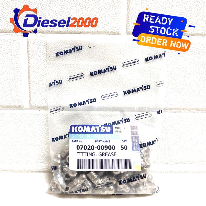 Jual 07020-00900 NEPEL FITTING GREASE GEMUK KOMATSU BENGKOK 90 DERAJAT ...