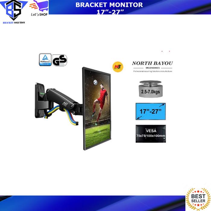 Jual Bracket Monitor Braket Dinding Monitor TV NBF-150 17-35 INCH ...