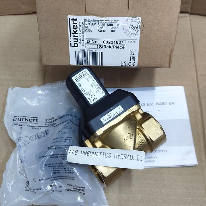 Jual SOLENOID VALVE BURKERT 6213EV A 20 NBR MS G1 AC220V - Jakarta ...