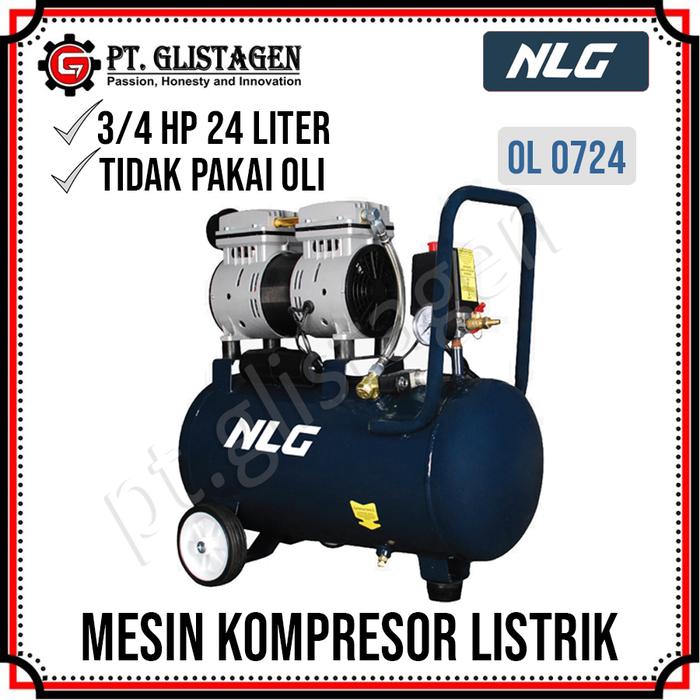 Promo Mesin Kompresor Angin Listrik Izumi Max Oilles Silent 3/4HP24L OM ...