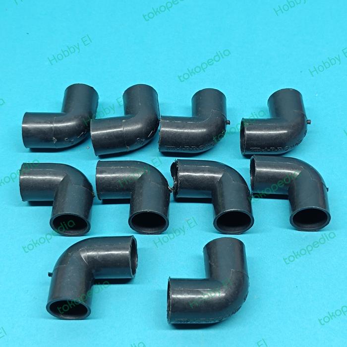 Jual L boh pipa listrik 5/8 hitam isi 10 / Keni Pipa Listrik 5/8 10 pcs ...