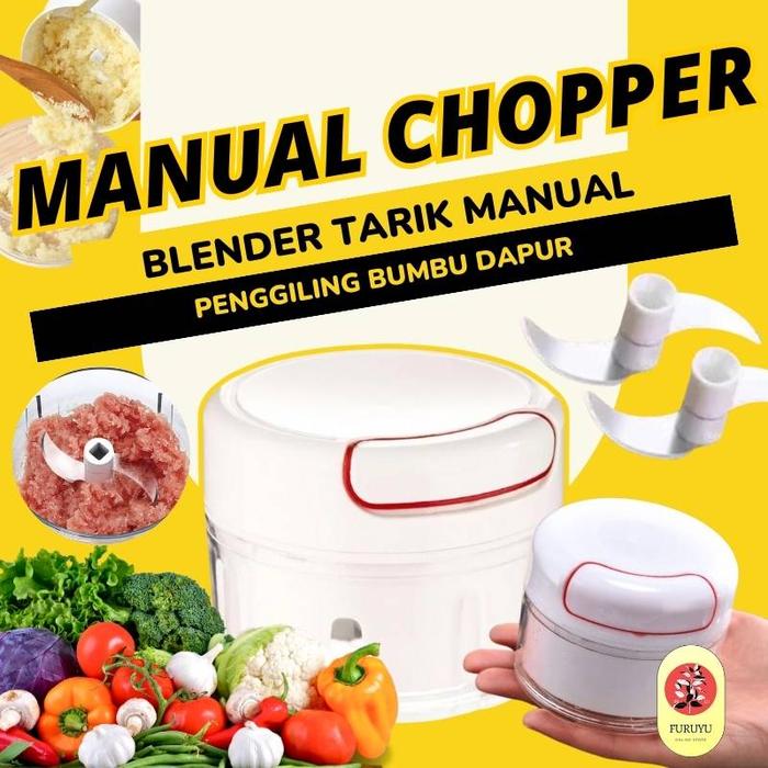 Promo Alat Penghalus Bumbu Daging Mini Hand Chopper Tarik Manual ...