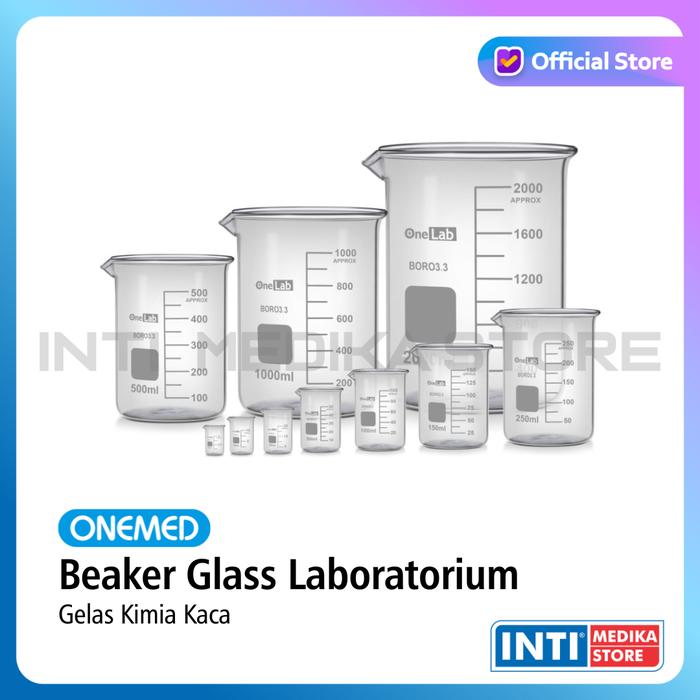 Promo ONEMED - Beaker Glass Laboratorium OneLab | Gelas Kimia Kaca 5 10 ...