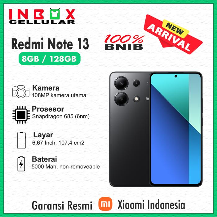 Jual Xiaomi Redmi Note 13 8GB /128GB atau 8GB/256GB - Hitam, 8GB ...