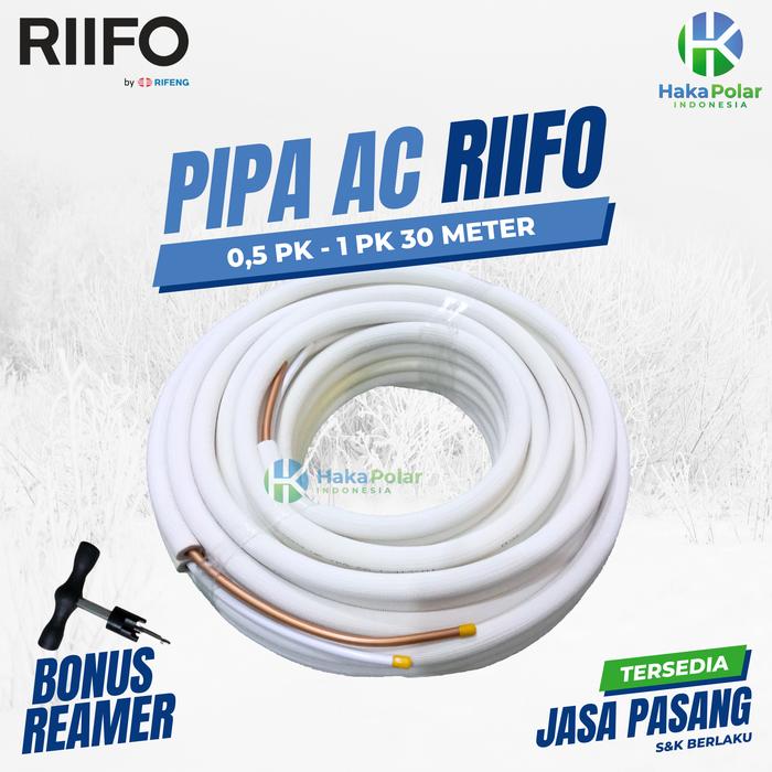 Promo Pipa AC Riifo Rifeng 30 meter plus insulasi (0,5 - 1 pk) setara 1 ...