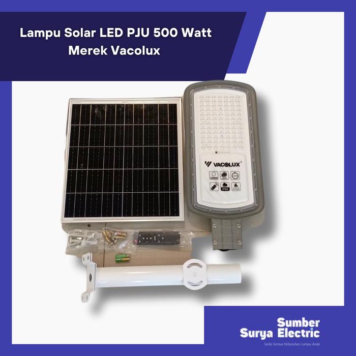 Jual Lampu Jalan Solar LED PJU 500 Watt Merek Vacolux Include Solar ...
