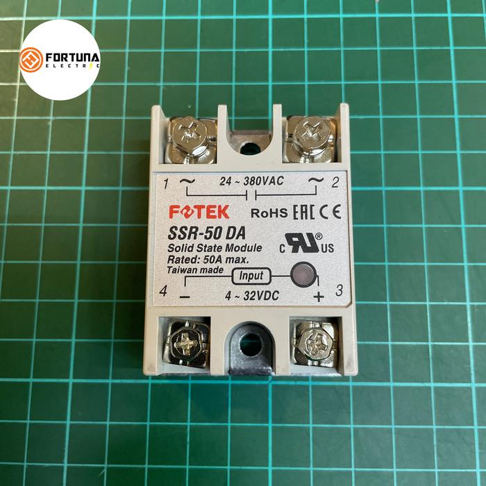 Jual Fotek Solid State Module SSR-50DA 24-380VAC max 50A 4-32VDC Made in Taiwan - Jakarta Barat ...