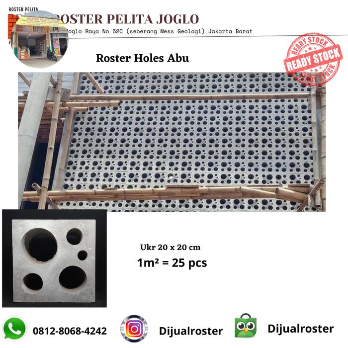 Jual Roster Semen Holes/Lubang Angin Minimalis ukuran 20x20 cm/ Roster ...