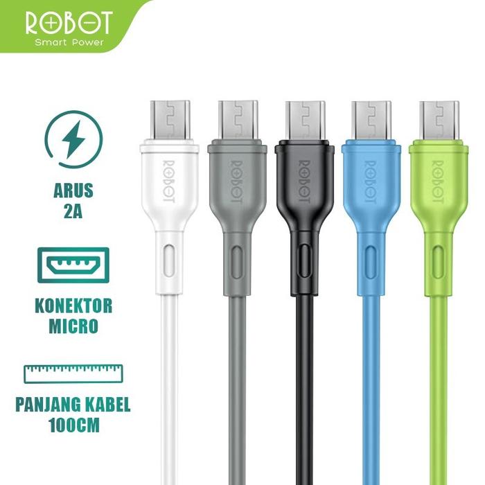 Promo ROBOT RBC100s Kabel Data Type C 2,4A Colokan Tipe C 1m - Satuan ...