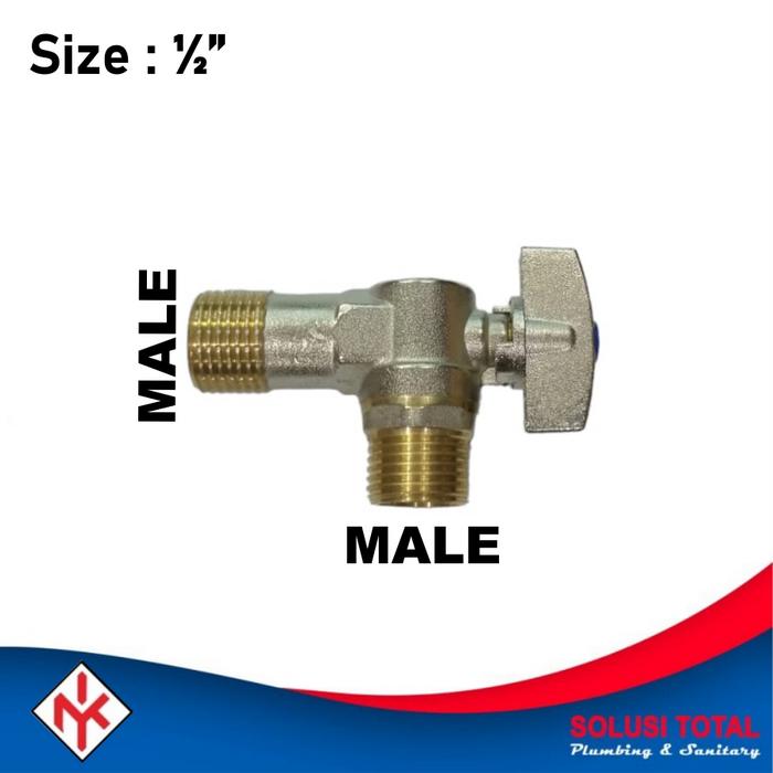 Jual Mini ANGLE Ball Valve 1/2 Inch NAKAMA Kuningan Stop Kran Full ...