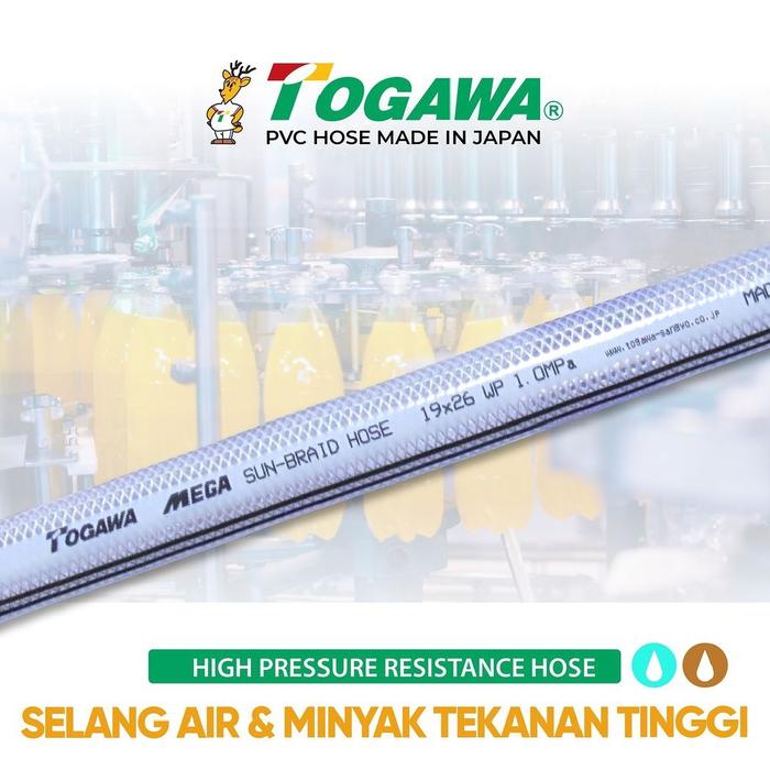 Jual Hose Benang TOGAWA MEGA Sun Braid Hose 3/4 inci 19 x 26 mm 1 Roll ...