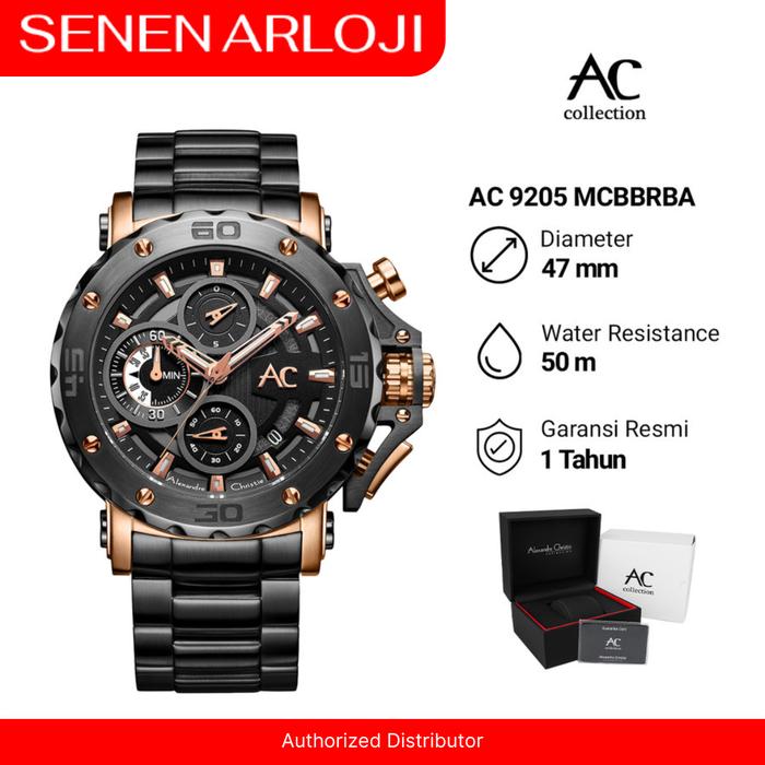 Jual Alexandre Christie Collection AC 9205 Black Rosegold Original ...