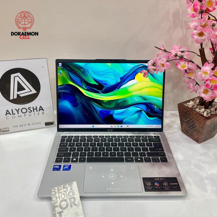 Jual Acer Swift GO AI SFG14-73-5135 – Pure Silver |Intel Core Ultra 5 ...