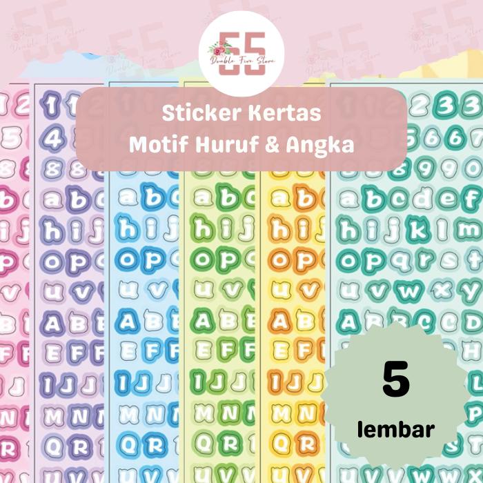 Jual Sticker Huruf & Angka/Sticker Huruf Aesthetic/Sticker Dekorasi ...