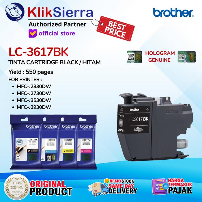 Jual BROTHER ORIGINAL Tinta LC3617 LC-3617 BKCMY - Cartridge LC-3617BK ...