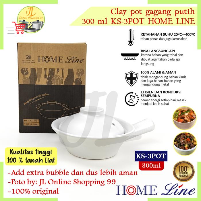 Jual HOME LINE Sapo gagang clay pot panci / sapo tahan api / earthen pot healty wadah masak - KS ...