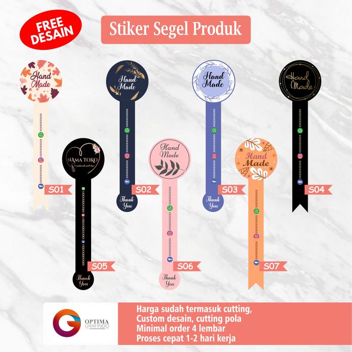 Promo Cetak Stiker Segel cutting stiker Vinyl Transparan kotak botol ...