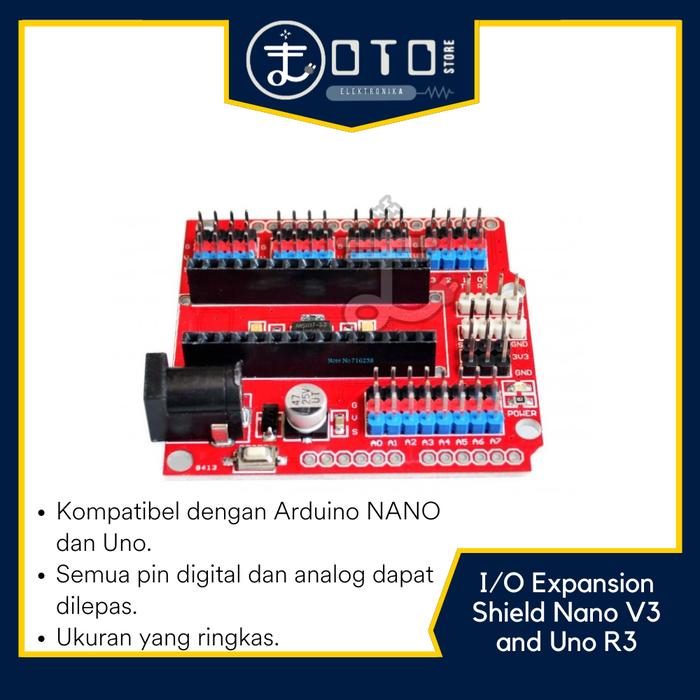 Jual I/O Expansion Shield Nano V3 and Uno R3 Expansion arduino nano uno ...