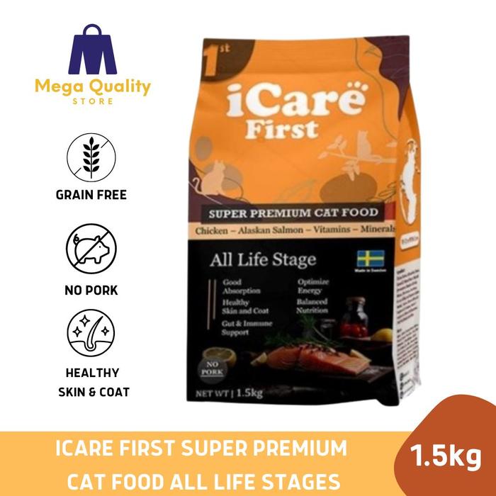 Jual iCare First Super Premium Cat Food Makanan Kucing All Life Stages ...