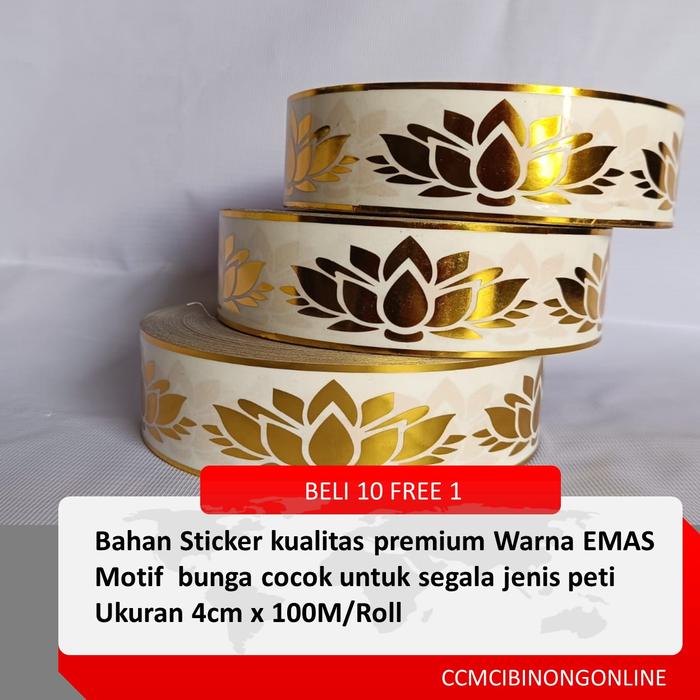 Jual Stiker Teratai Warna Emas untuk List Peti - Estetika yang Lebih ...