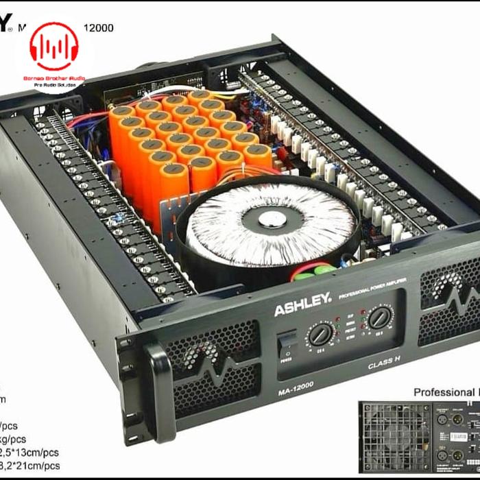 Jual Ashley MA-12000 Original Power Amplifier 2 × 2500 watt @ 8 Ohm ...