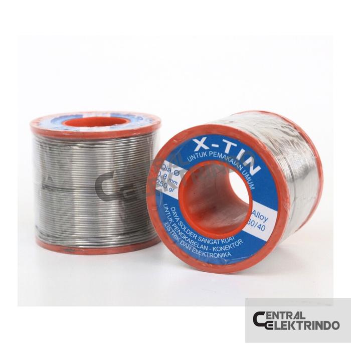 Jual Timah XTIN Solder Merk XTIN Diameter 0.8mm 250gr 1/4kg grade 60/40 ...