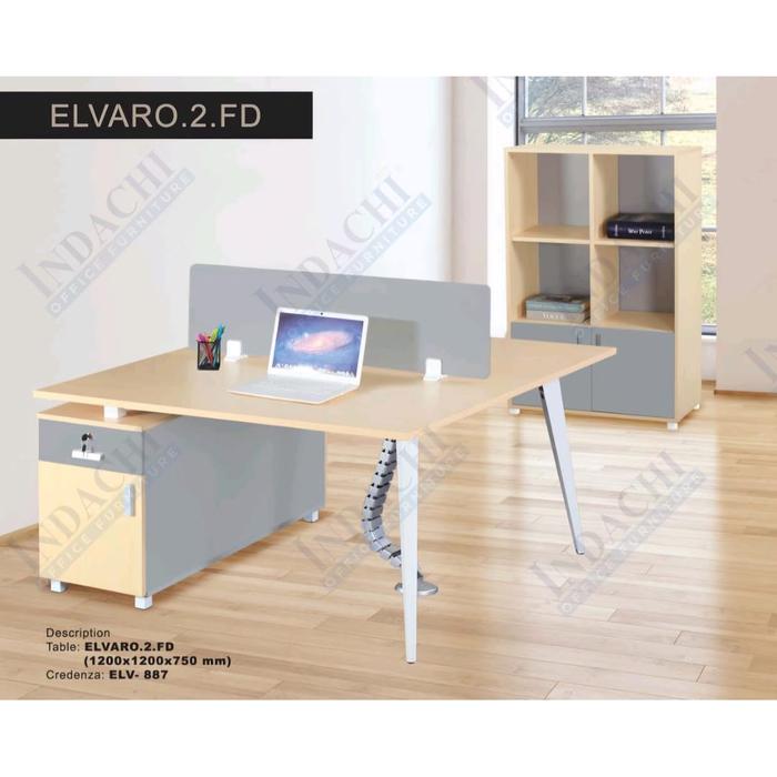 Jual Meja Kantor -Divider glass-panel-Indachi-Elvaro.2.FD - Fixs Drawer ...
