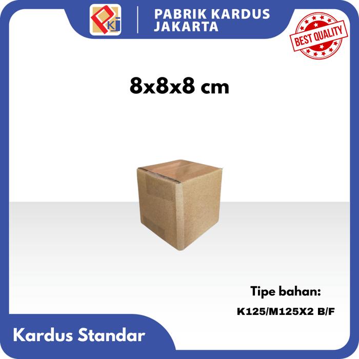 Jual KARDUS KOTAK KARTON BOX POLOS 8X8X8CM SINGLE WALL AKSOSORIS - Kota ...