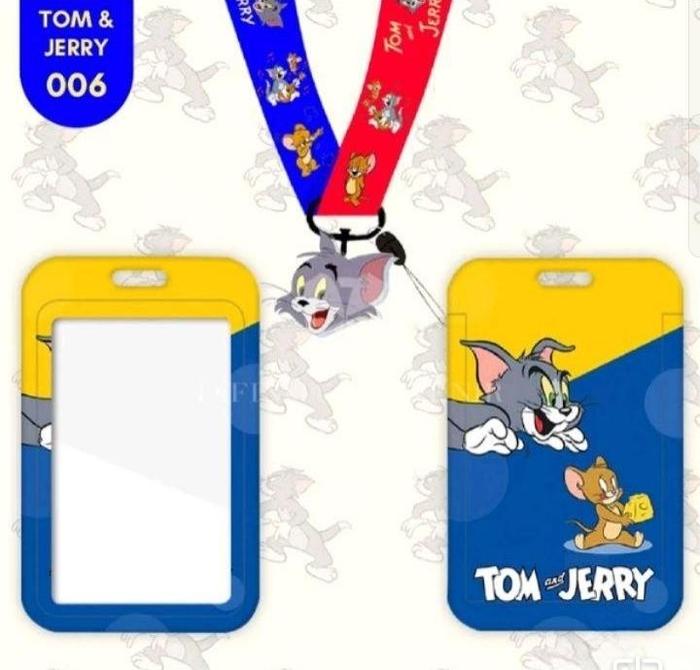 Jual Lanyard Anak Sekolah Motif Tom & Jerry Lucu / Name Tag Tom & Jerry ...