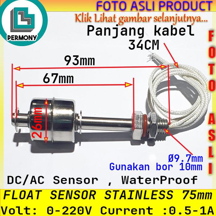 Jual Stainless Water Level Float Sensor Air Pelampung Radar Switch ...