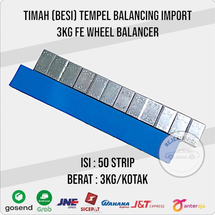 Jual TIMAH (BESI) TEMPEL BALANCING IMPORT 3KG FE WHEEL BALANCER 1BOX 50PCS - Kota Tangerang ...