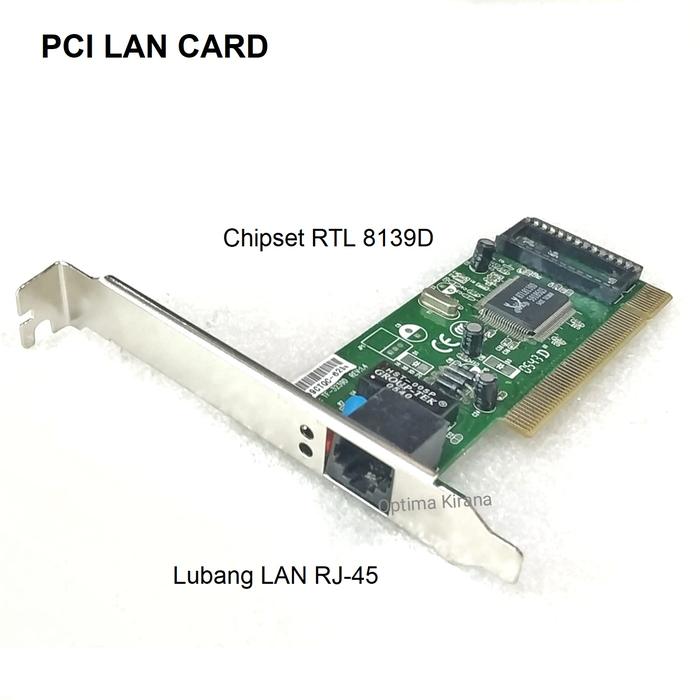 Jual PCI LAN Card Ethernet Network 10/100 Mbps Realtek RTL8139D 1xRJ45 ...