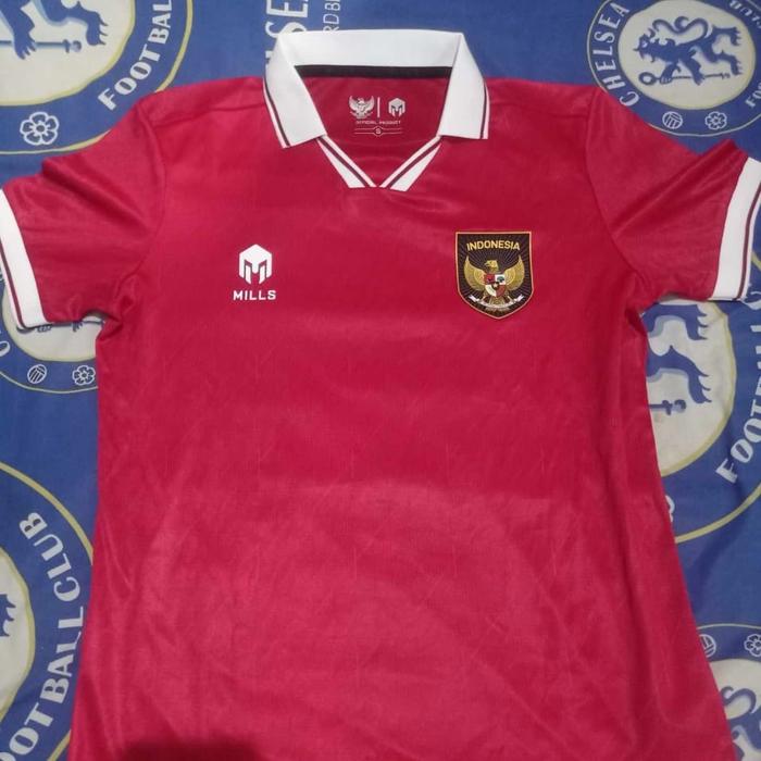 Jual Mills Timnas Indonesia Home Jersey 2022-2024 Original Authentic ...