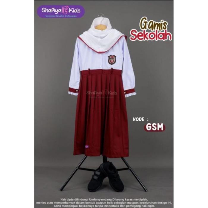 Jual READY Gamis Seragam Sekolah Anak SD Merah Putih Pramuka Shafiya ...