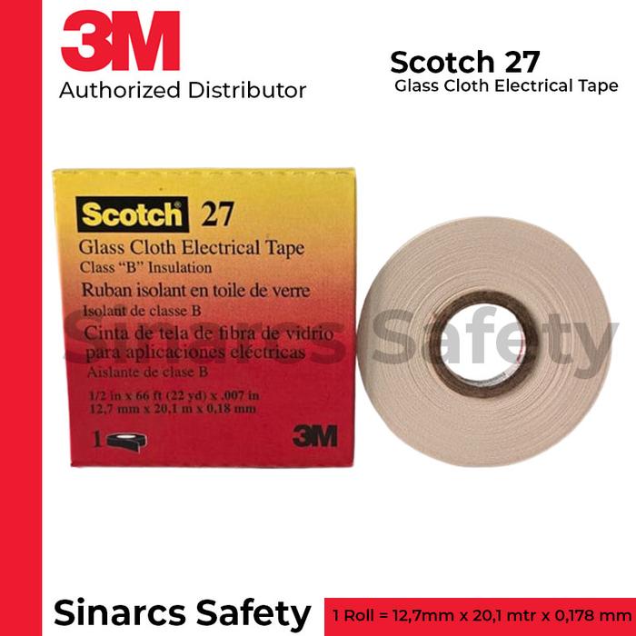 Jual 3M Scotch 27 Glass Cloth Electrical Tape 27, 1/2 in x 66 ft - Jakarta Barat - Sinarcs ...