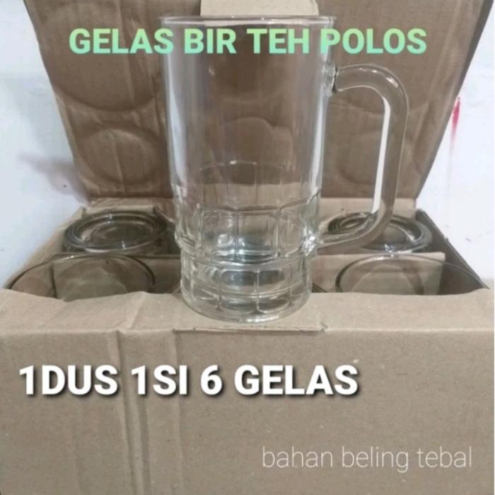 Jual Gelas gagang kaca besar/gelas bir/gelas es teh/gelas minum harga ...