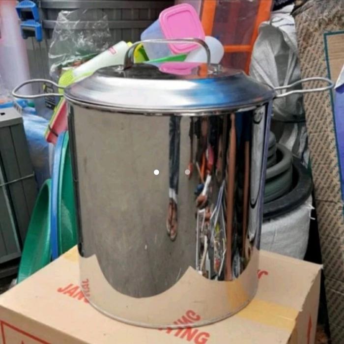 Jual Panci Tinggi Oblong 30 cm / Tong Bubur / Dandang Polos / Tong ...