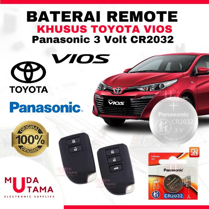 Promo Baterai Remote TOYOTA VIOS - ORIGINAL PANASONIC CR2032 | Battery ...