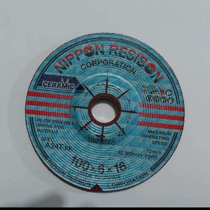 Jual NIPPON RESIBON Ceramic Grinding Wheel 4" A24T || Batu Gerinda ...