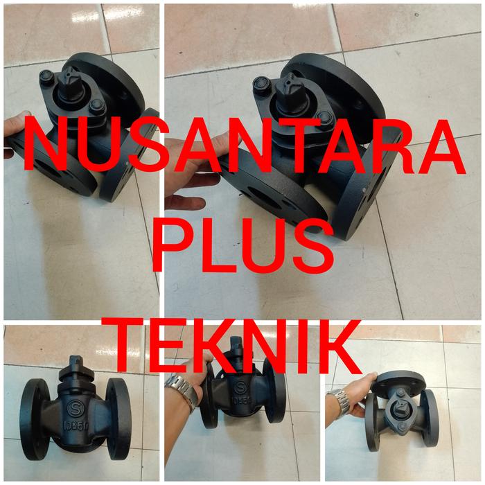 Jual PLUG KRAN VALVE 2 " INCH DN 50 CABANG 3 10K KRAN ASPAL THREE WAY ...