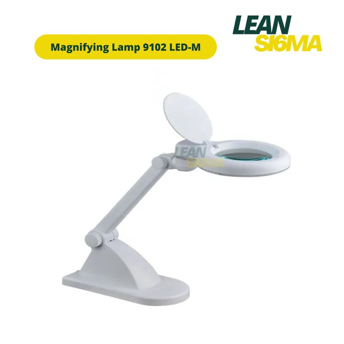 Jual Magnifying Lamp 9102 LED Magnifier Glass 5D Kaca Pembesar Diopter ...