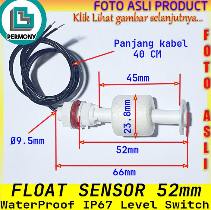 Jual Water Level Float Sensor Air Pelampung Radar Switch Saklar - 52mm ...
