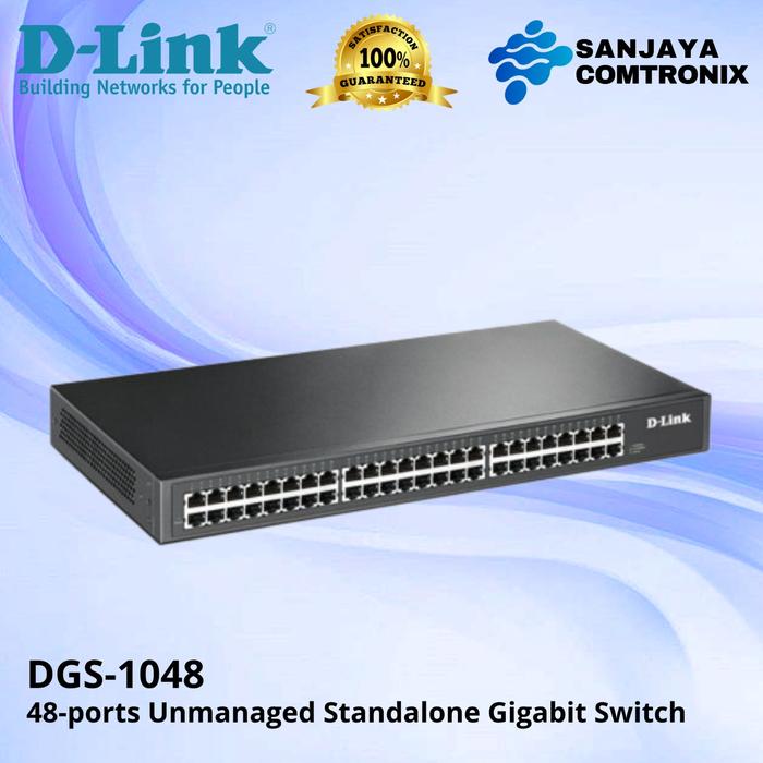 Promo D-LINK DGS-1048 48-Port Gigabit Rackmount Switch Unmanaged Metal ...