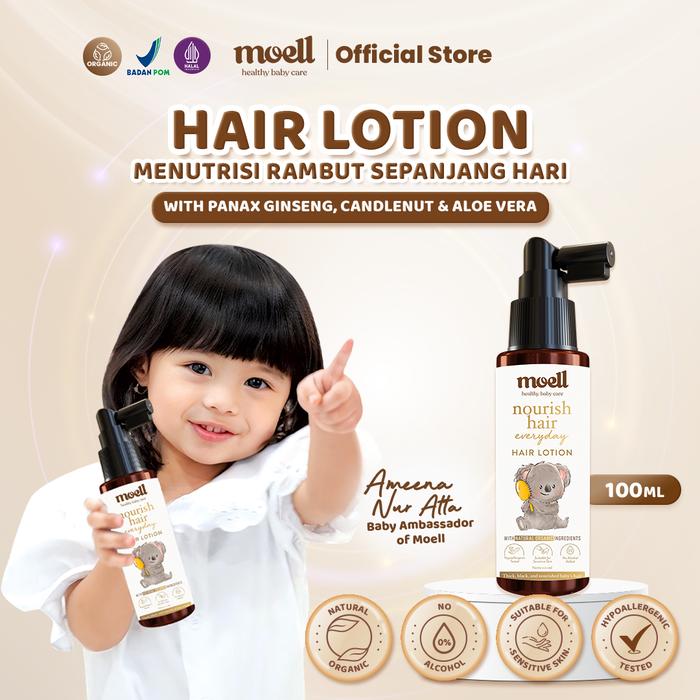 Promo Moell Hair Lotion 100ml - Nourish Hair - Menutrisi Rambut Bayi ...