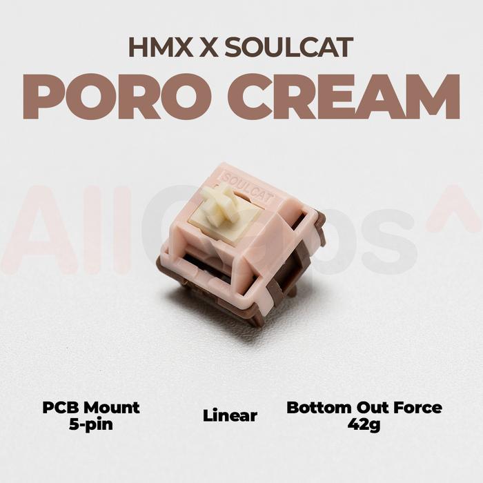 Jual HMX x Soulcat Poro Cream 42g Linear Switch PCB Mount - Jakarta Utara - AllCaps | Tokopedia