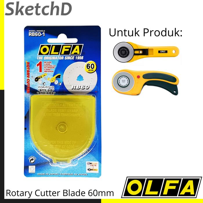 Promo Isi refil Rotary Cutter Blade 60 mm Olfa RB60-1 - Kota Manado - SketchD by Diagram | Tokopedia