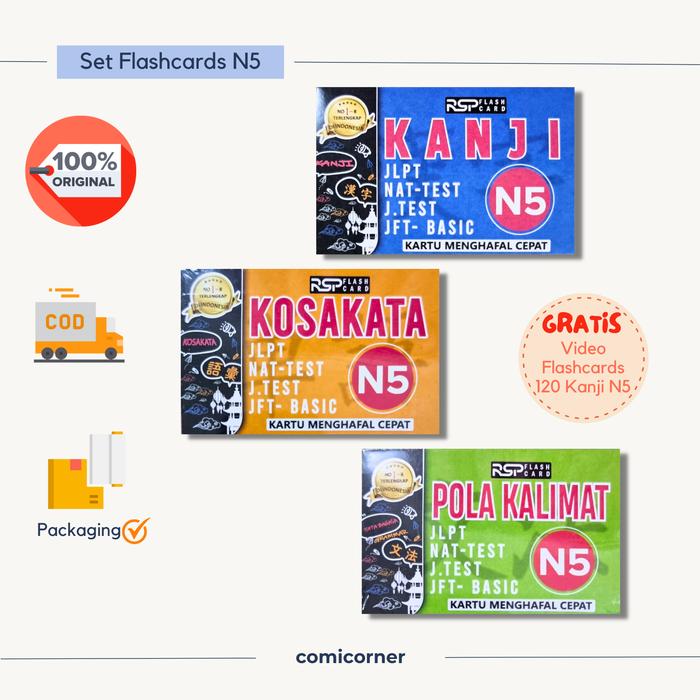 Jual Flash Cards SET JLPT N5 Bahasa Jepang - Jakarta Selatan - comicorner | Tokopedia