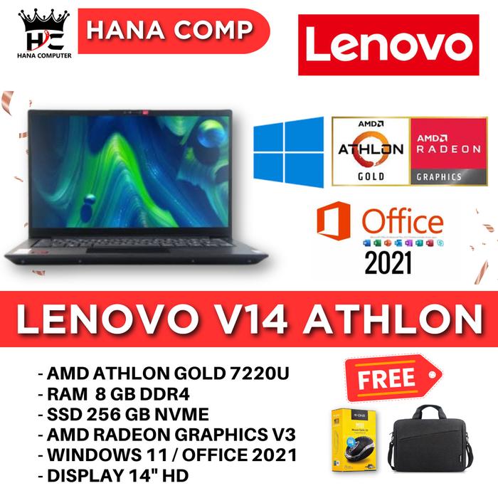 Jual LAPTOP LENOVO V14 / AMD ATHLON GOLD 7220U RAM 8GB SSD 256GB NVME ...